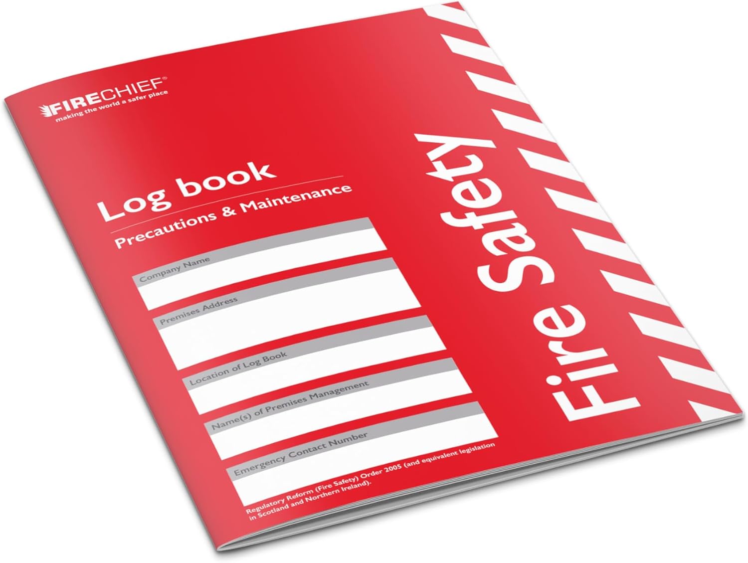 Firechief® Fire Safety Log Book - Fire Log Book for The Office ...