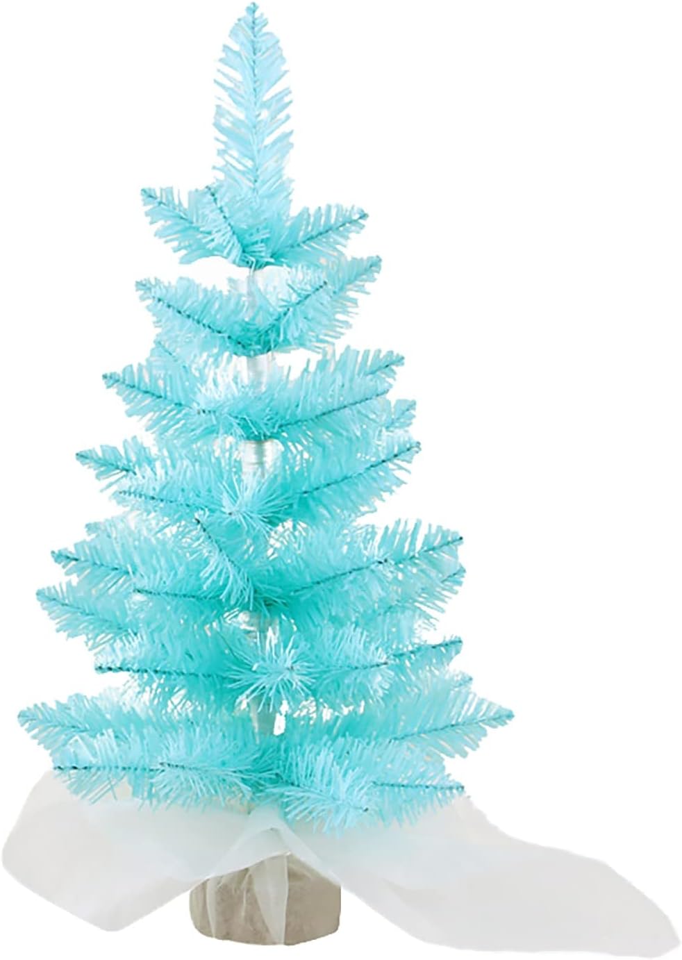 Amazon.com: 18 inch Blue Mini Christmas Tree, Desk Artificial Small ...