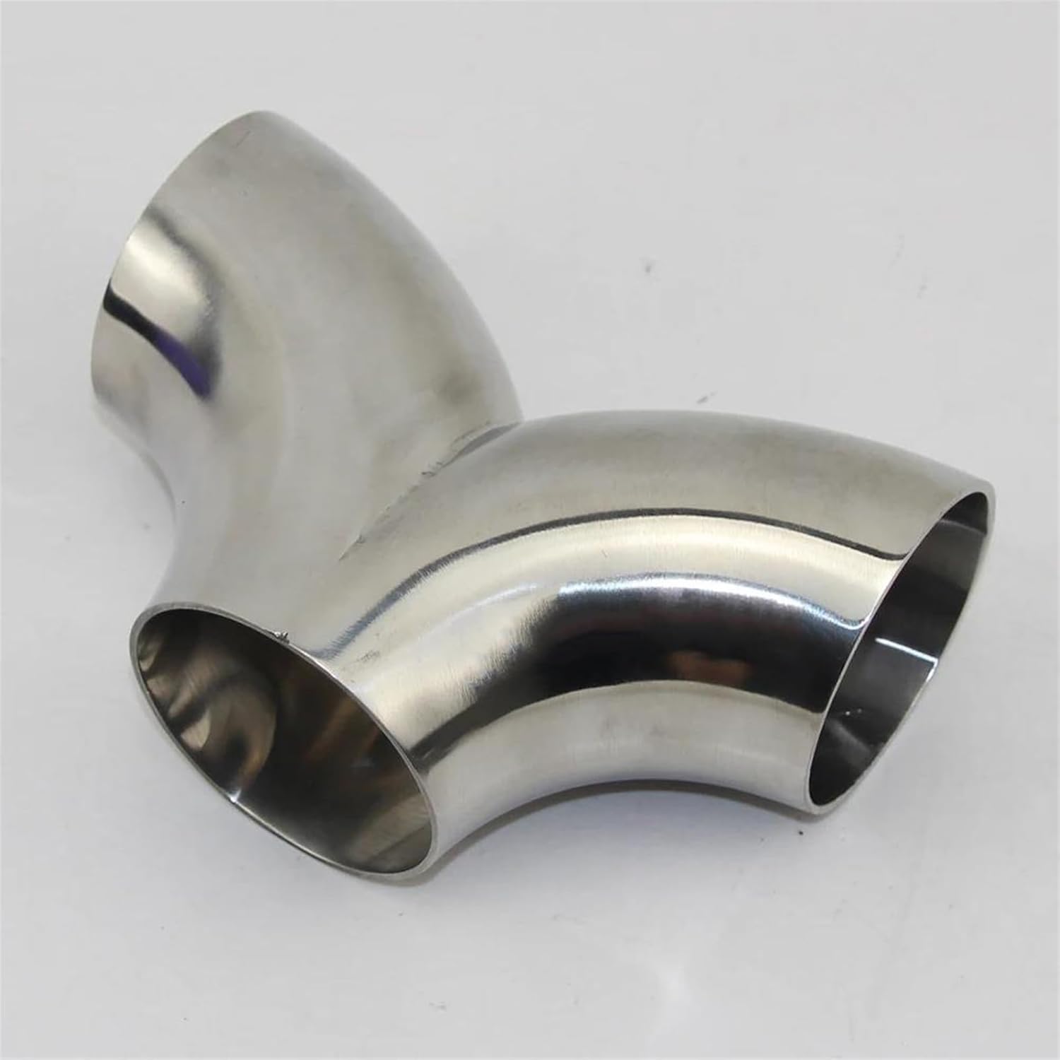 Car End Pipes 19-89mm Pipe OD Butt Welding Y-Shaped Elbow 3 Way SUS 304 Stainless Sanitary ...