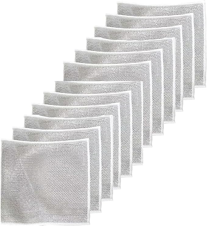 BIGXEN Reusable Mesh Wire Dish Cloths for Kitchen | Non-Scratch ...