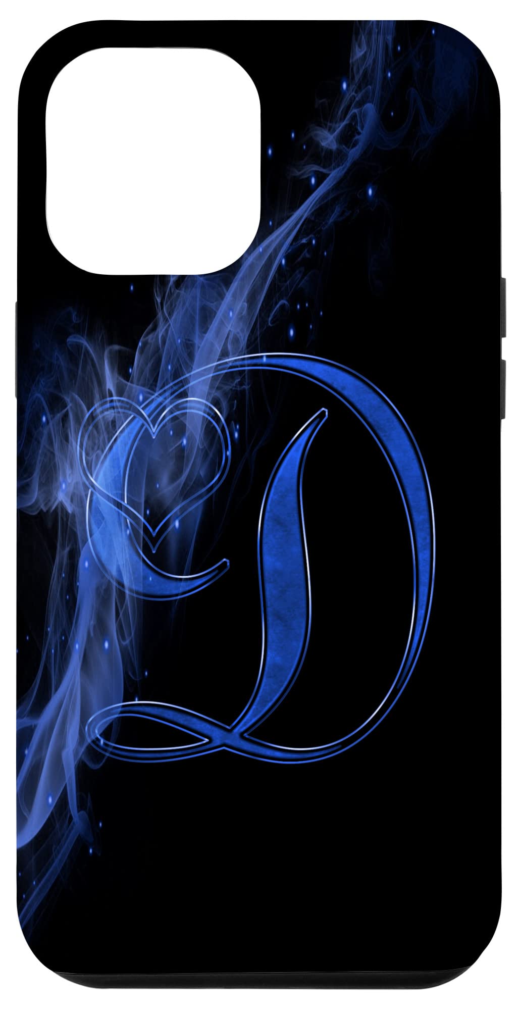 Letter D In Blue Fire