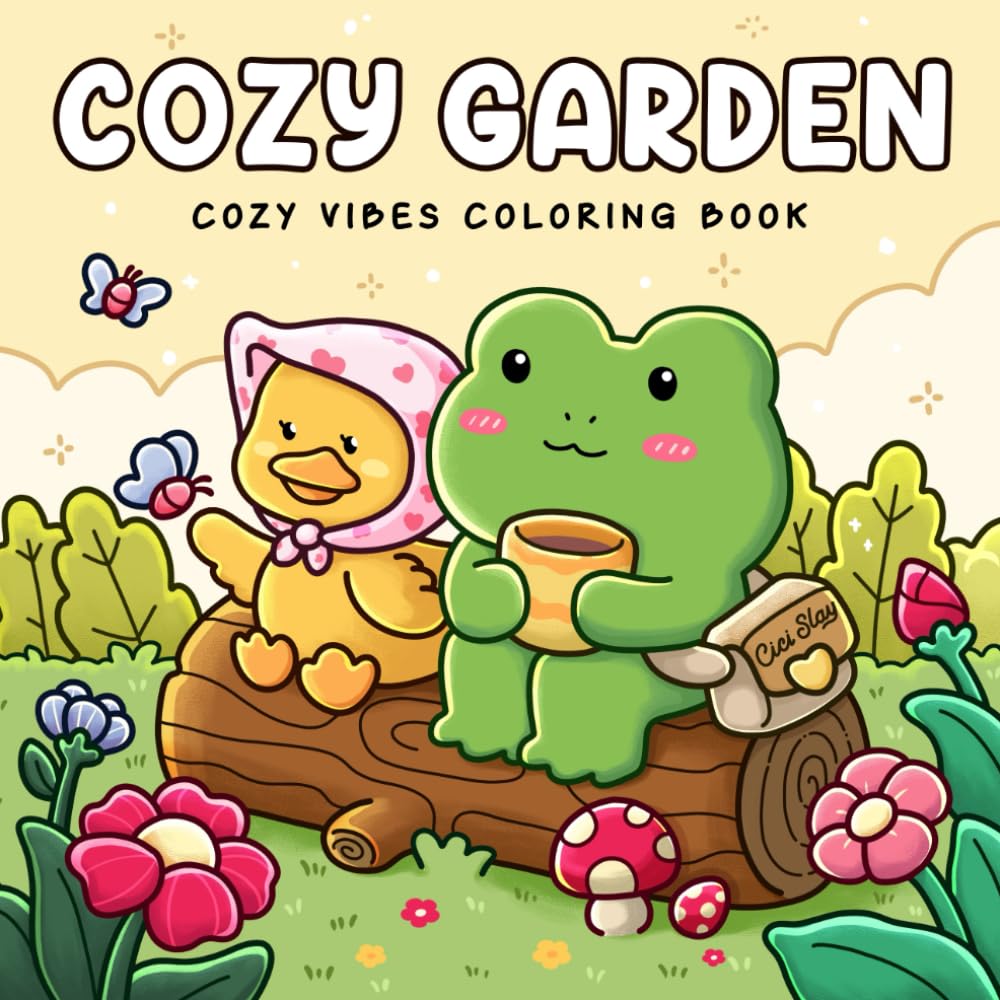 Cozy Garden: Cute Coloring Book Featuring Gardern Nooks with Plants ...