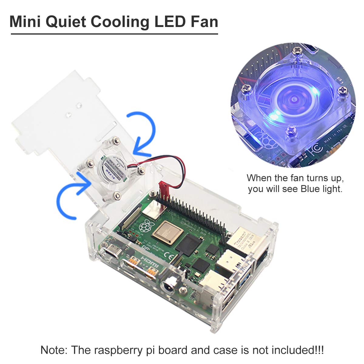 Snapklik.com : MakerFocus 4pcs Raspberry Pi 4 Fan Raspberry Pi Cooling ...
