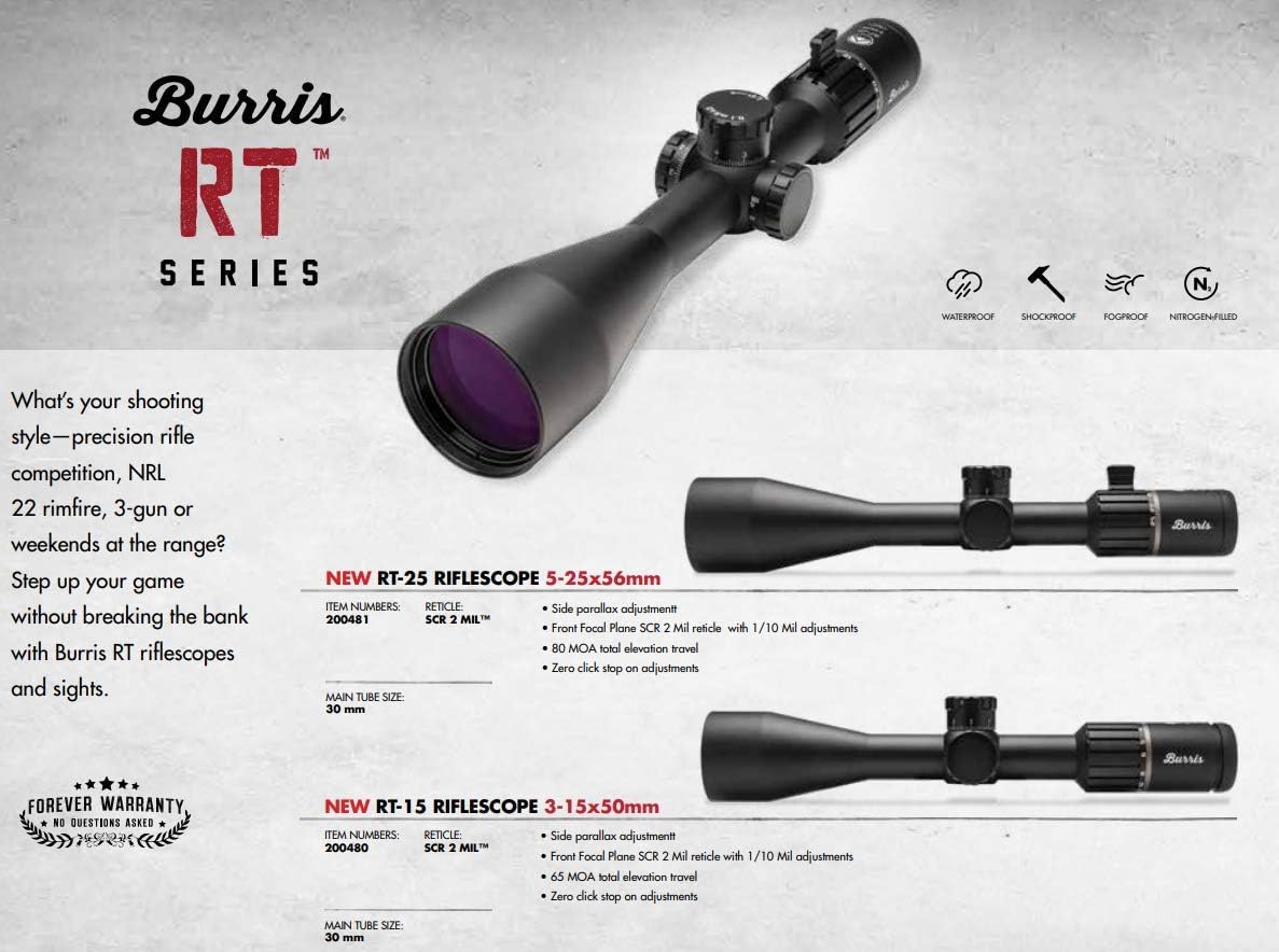 Burris RT Series – Alcance de rifle de largo alcance con ajuste de ...