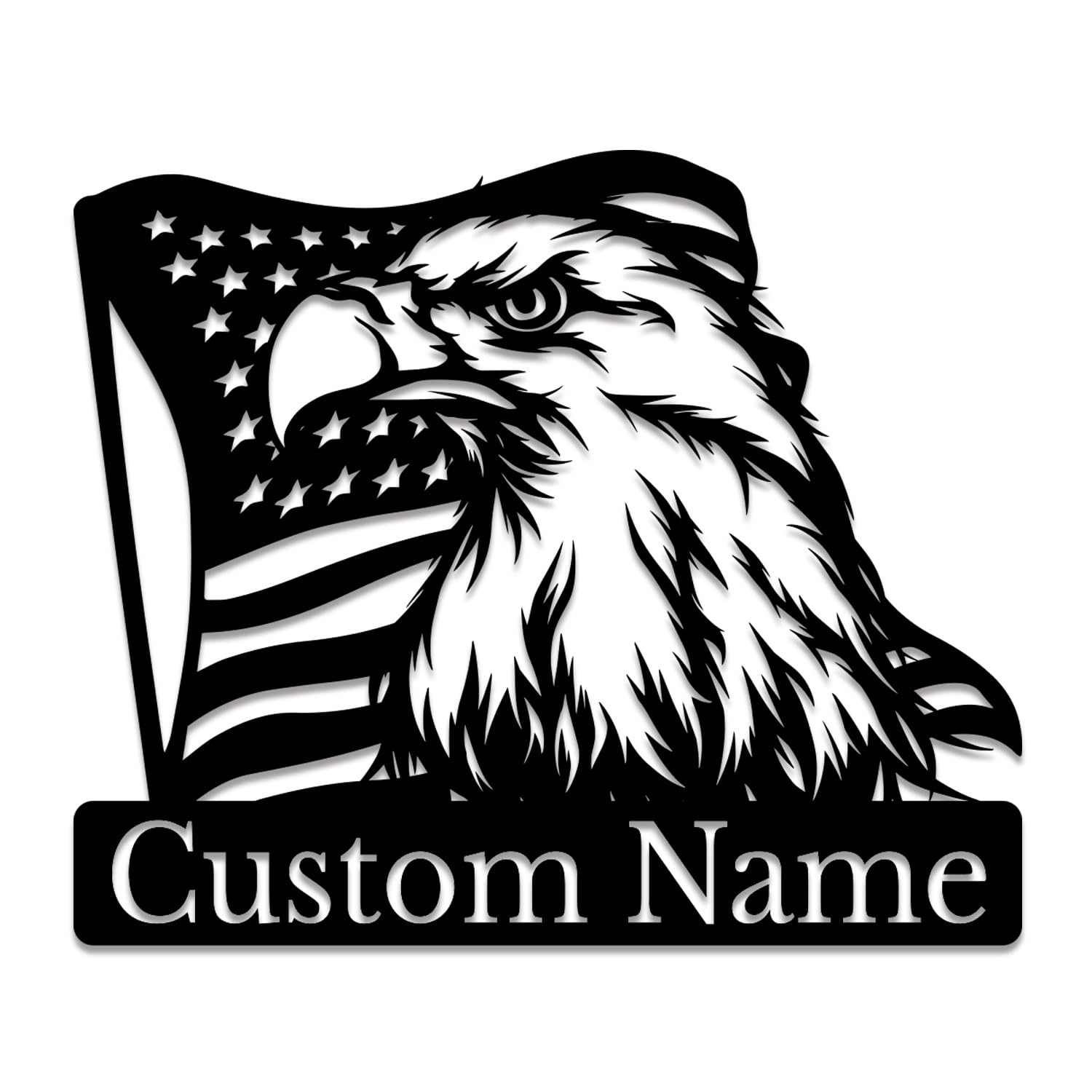 Amazon.com: Custom Eagle Metal Sign, Customized Flying Bird Metal Wall ...