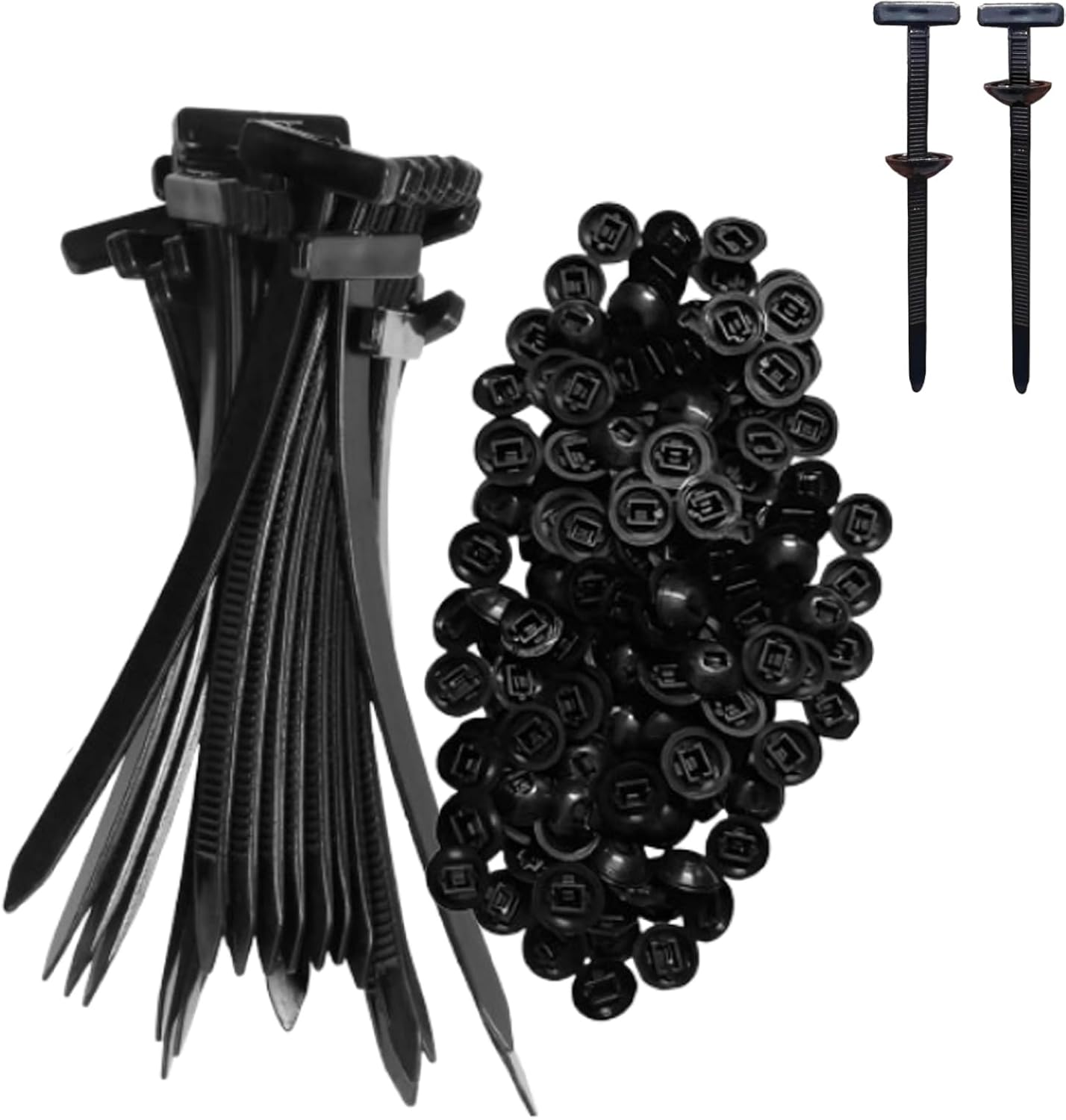 Amazon.com: 100PCS Nylon Universal Cable Tie Buckle, Heavy Duty Self-Locking Nylon Zip Ties ...