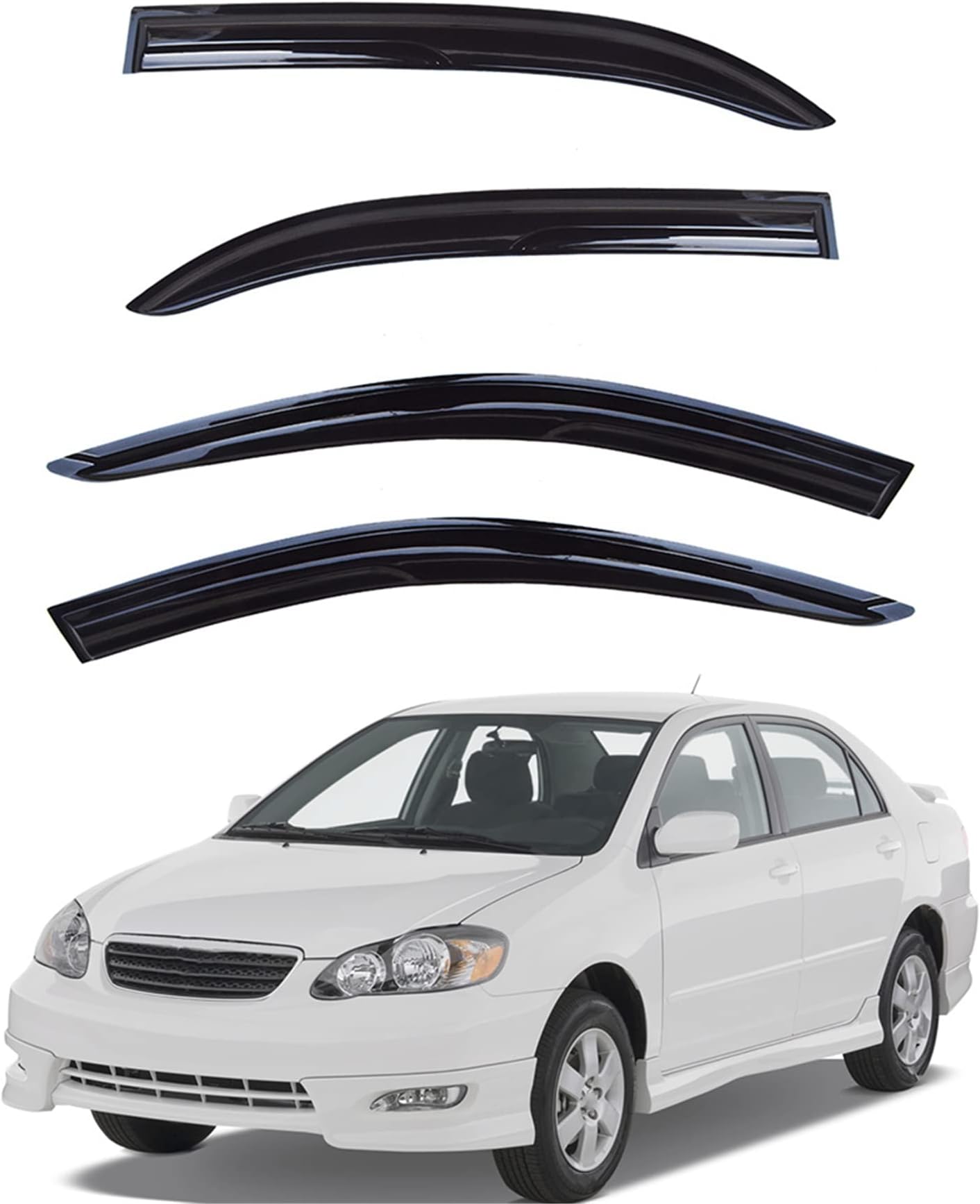 Amazon.com: Rain Guards Compatible with 2003-2008 Toyota Corolla ...