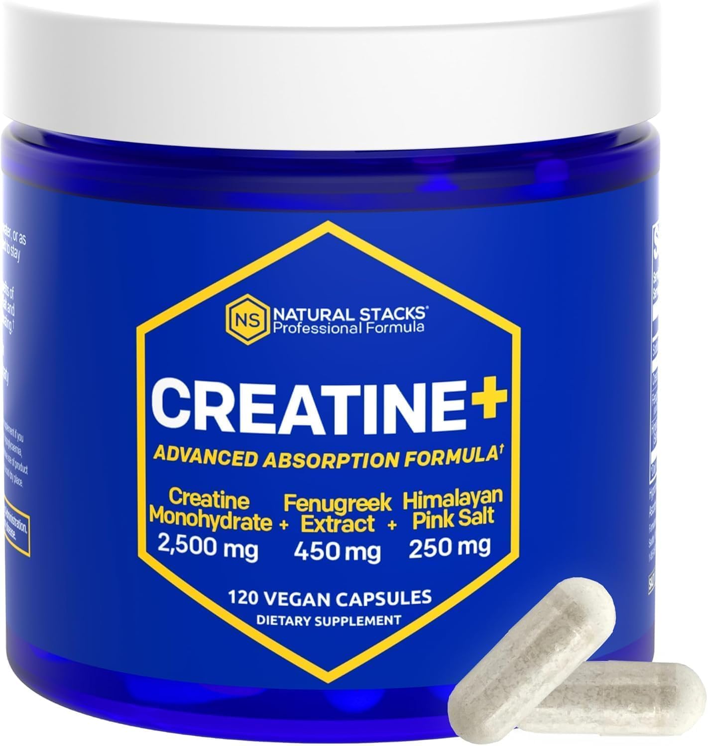 Amazon.com: Creatine Monohydrate - 2500mg Creatine Pills - 450mg ...
