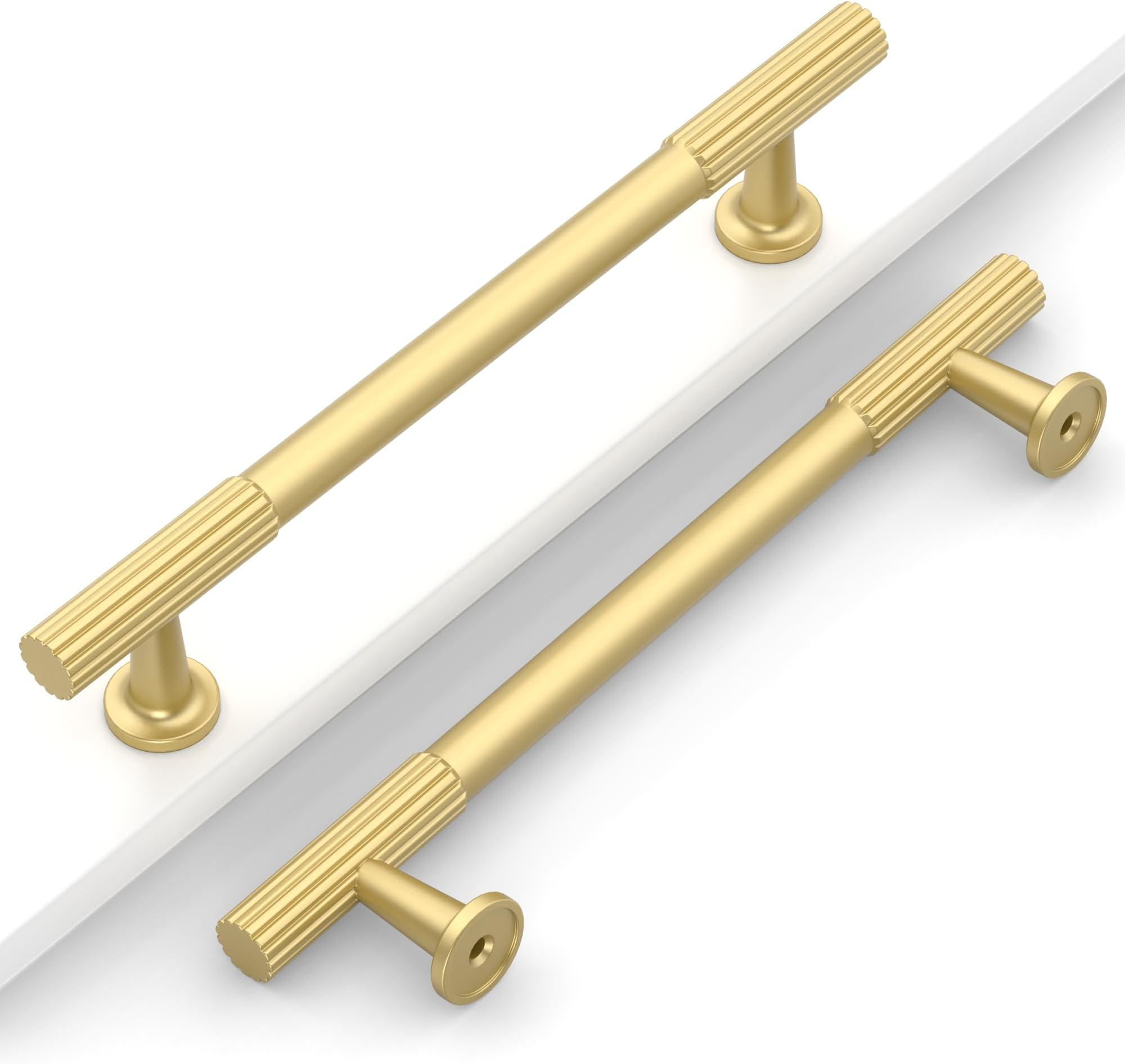 Coinkoly 10 Pack 5''(128mm) Brushed Gold Cabinet Pulls Kitchen Cabinet ...