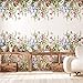 Amazon.com: Outus Flower Wall Decals Large Flower Clusters Butterfly ...