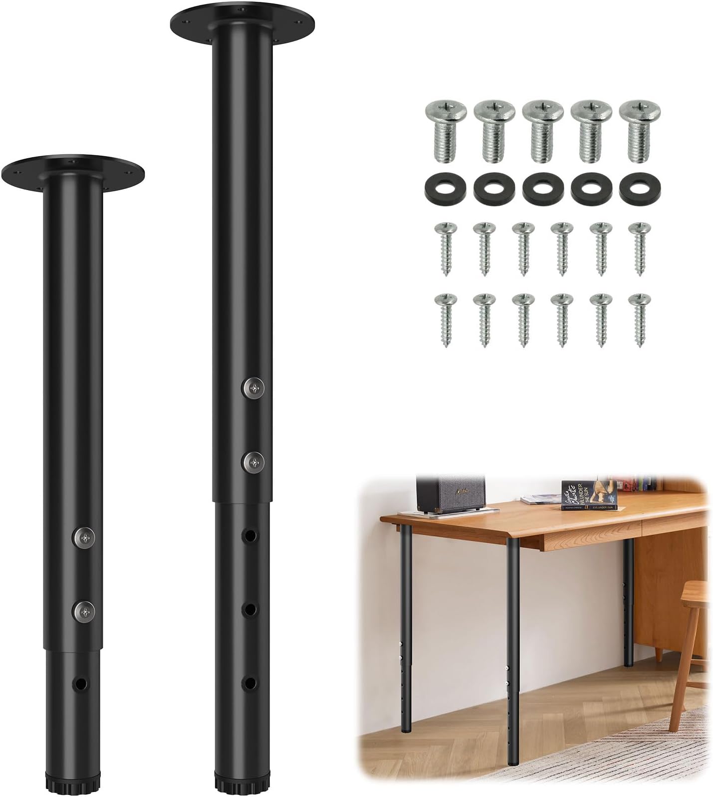 Amazon.com: IRENPORU 4 PCS Adjustable Table Legs, 21.5" - 37" Heavy ...
