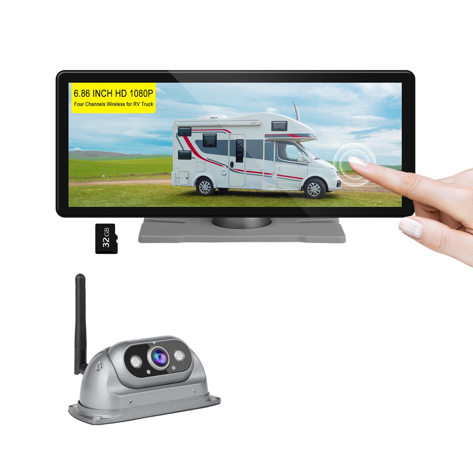 Amazon.com: RV Wireless Backup Cameras with Monitor 6.86 Inch ...