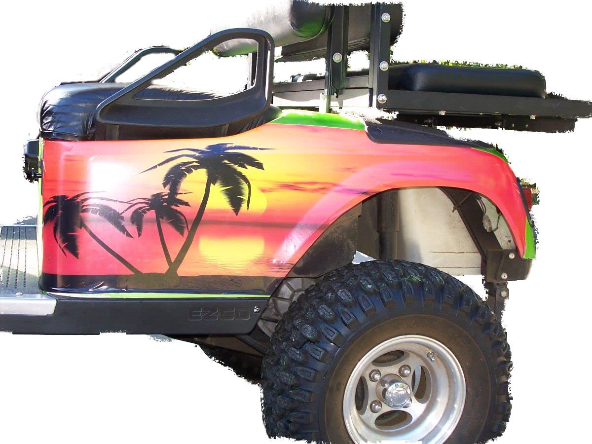Amazon.com - Generic Golf Cart Tropical Palm Rear Wrap Graphic Decal ...