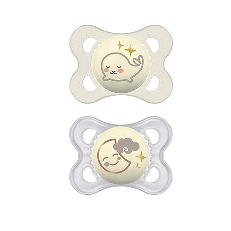 Amazon.com: MAM Night Pacifiers (2 Pacifiers & Sterilizing Box), MAM ...