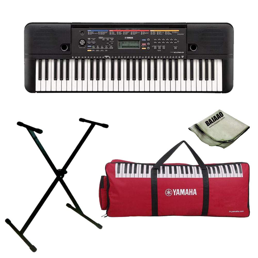 Yamaha Portable Keyboard Bundle with Stand, Gigabag and Polishing Cloth ...
