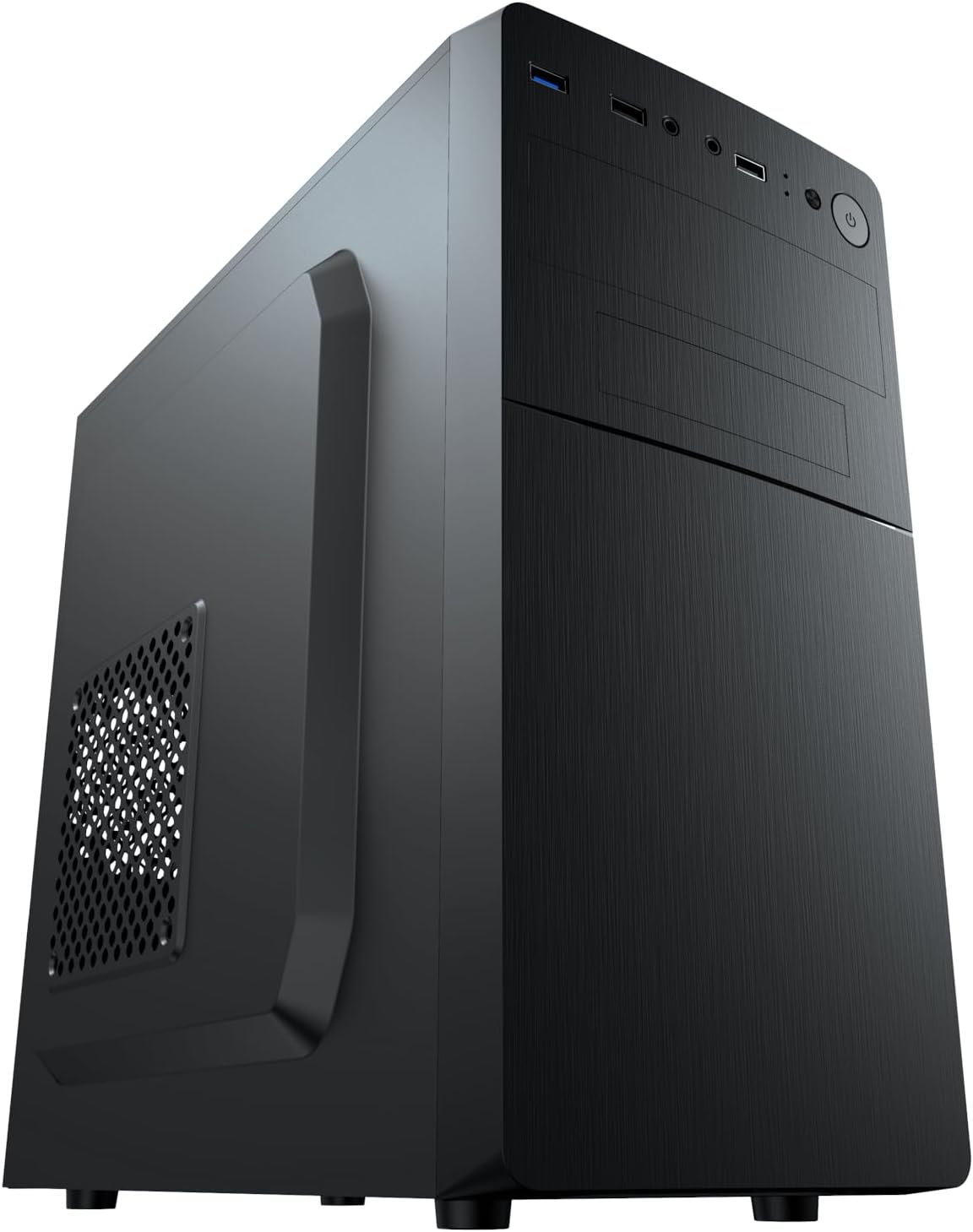 Vida Business Black Office Case, Micro ATX, 8cm Fan, High Airflow Side ...