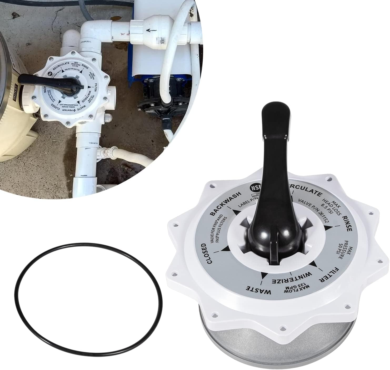 Amazon.com: Gihdfer 270067 2-Inch Top Valve Assembly Replacement Hiflow ...