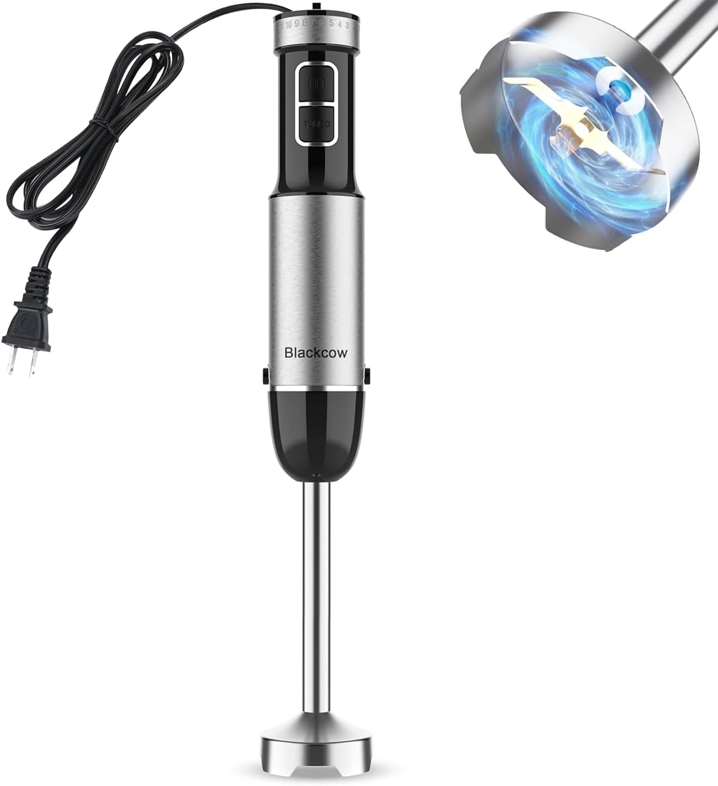 Amazon.com: Immersion Blender Handheld, OUTRONSM Hand Blender with 4 ...