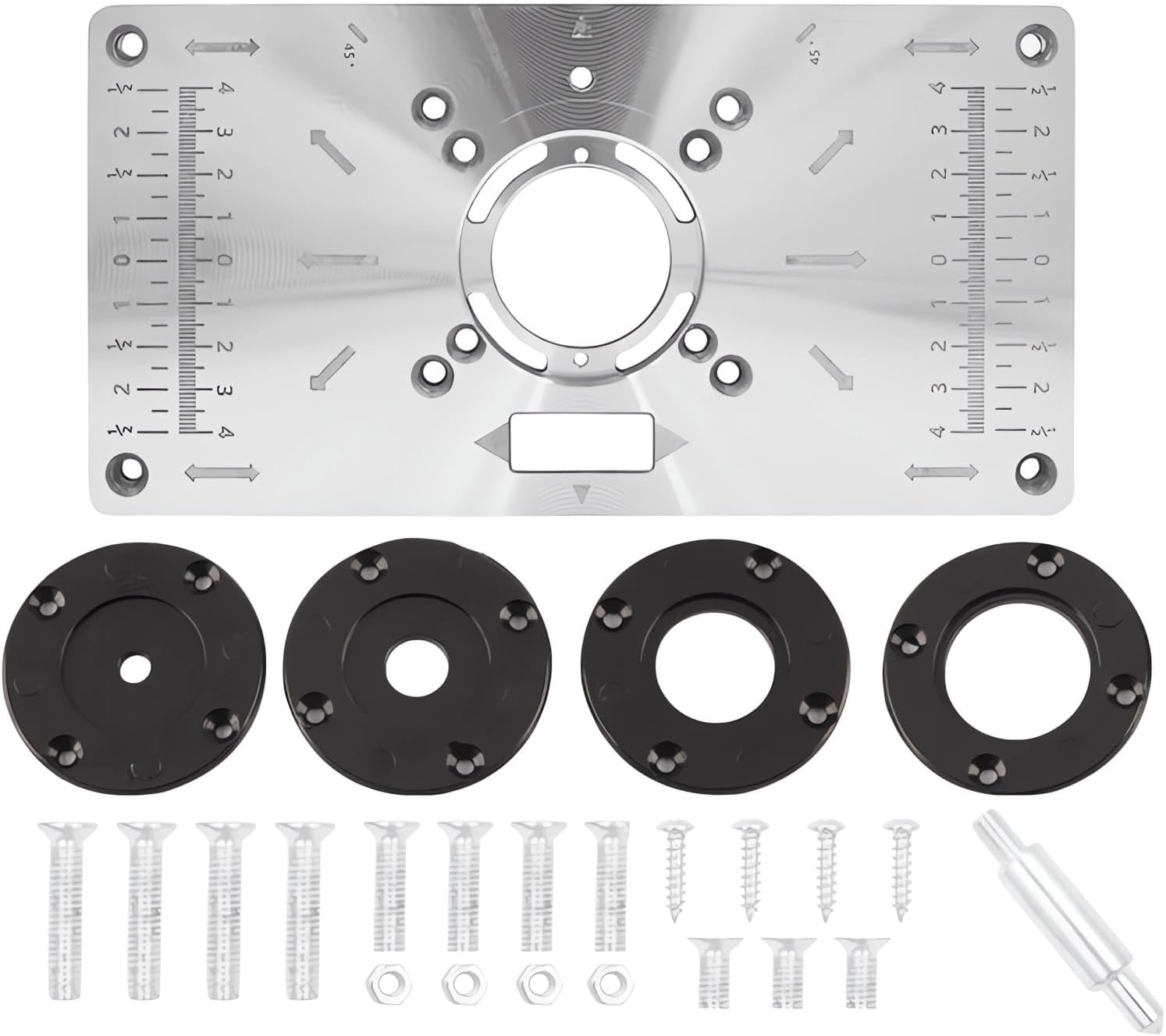 Router Table Insert Plate, Aluminum Alloy Trimming Machine Engraving ...