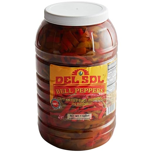 Amazon.com : Del Sol Cut Sweet Bell Peppers in Brine (1 Gallon ...