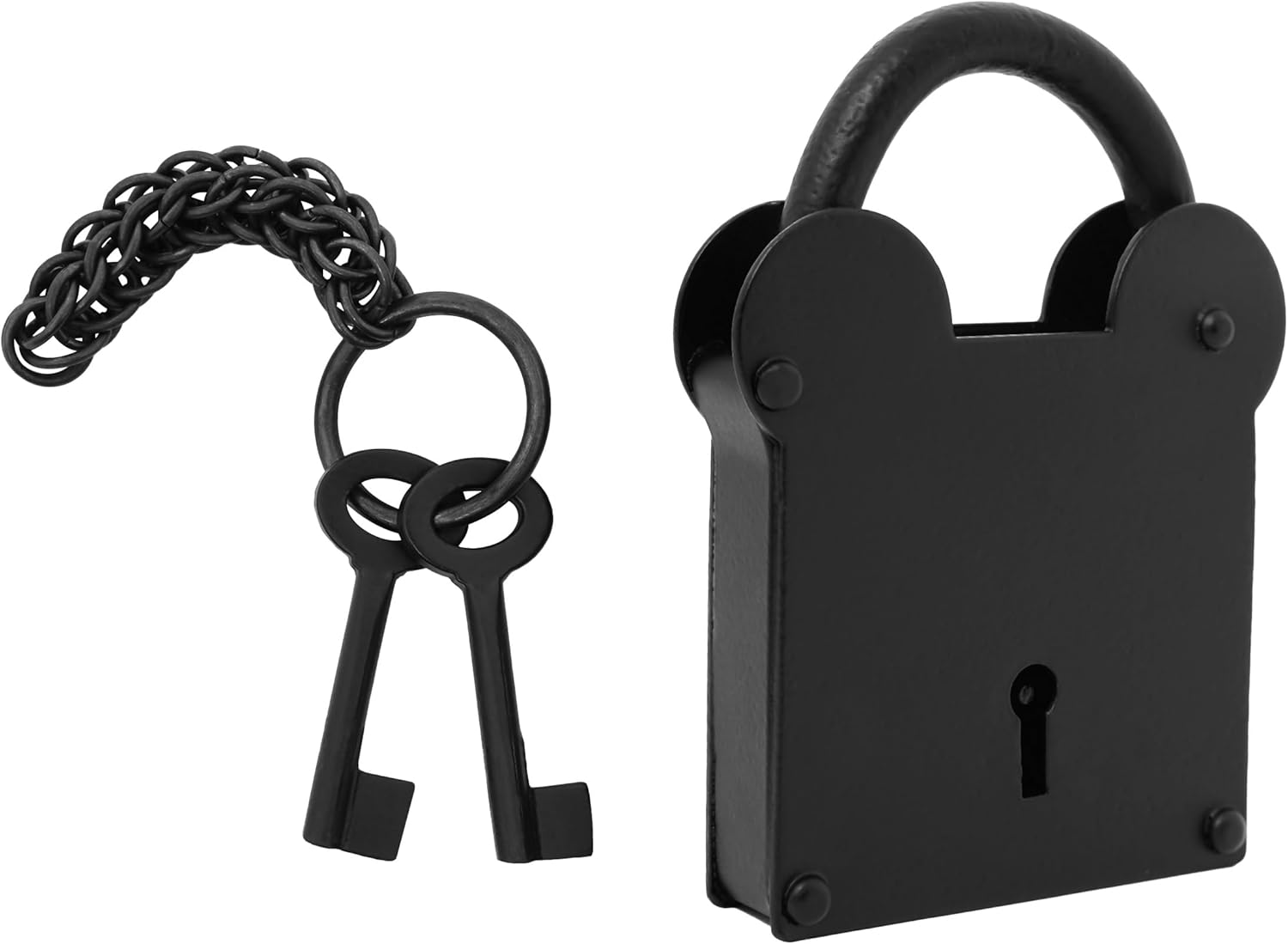 Lord of Battles Iron Padlock Vintage Padlock with Keys and Chainmail ...