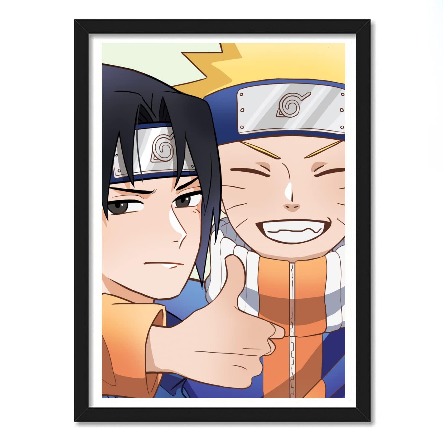 YourCanvas Naruto Uzumaki | Sasuke Uchiha | Naruto Shippuden Framed ...