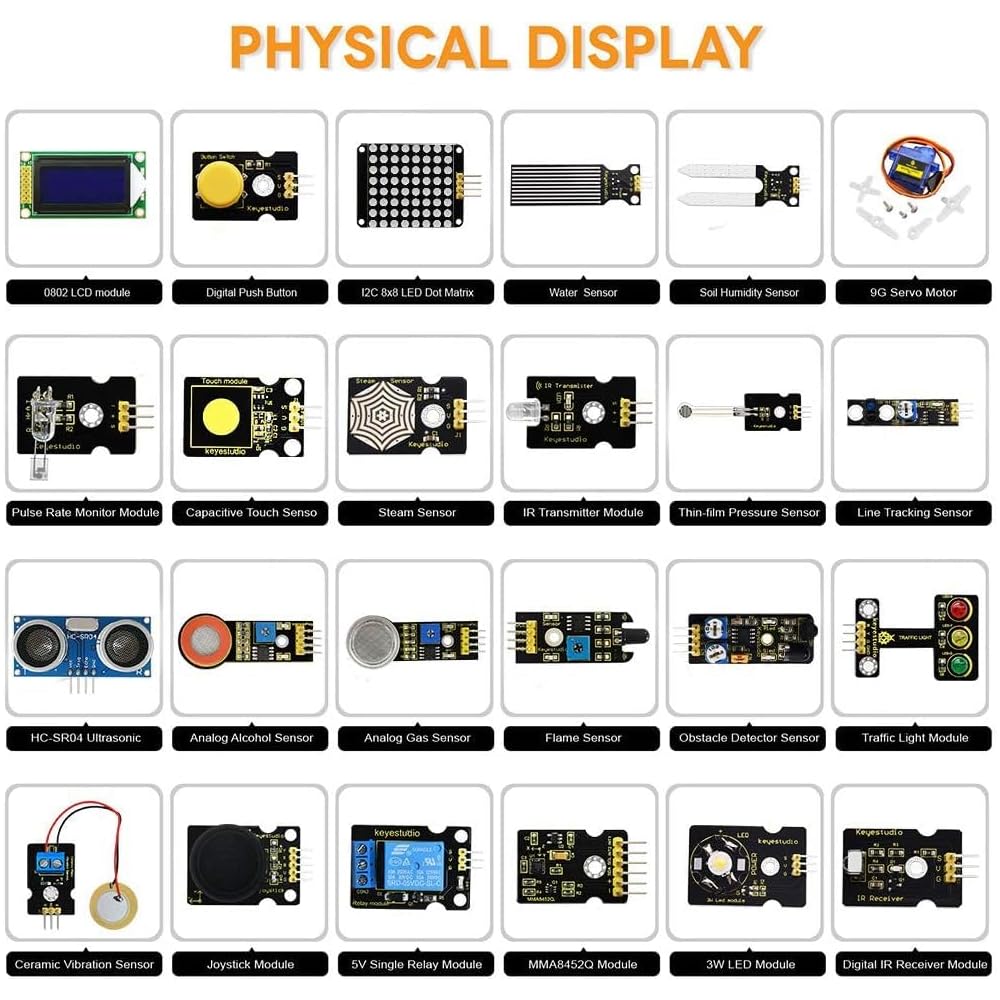 KEYESTUDIO 48 Sensors Modules Starter Kit for Kosovo | Ubuy