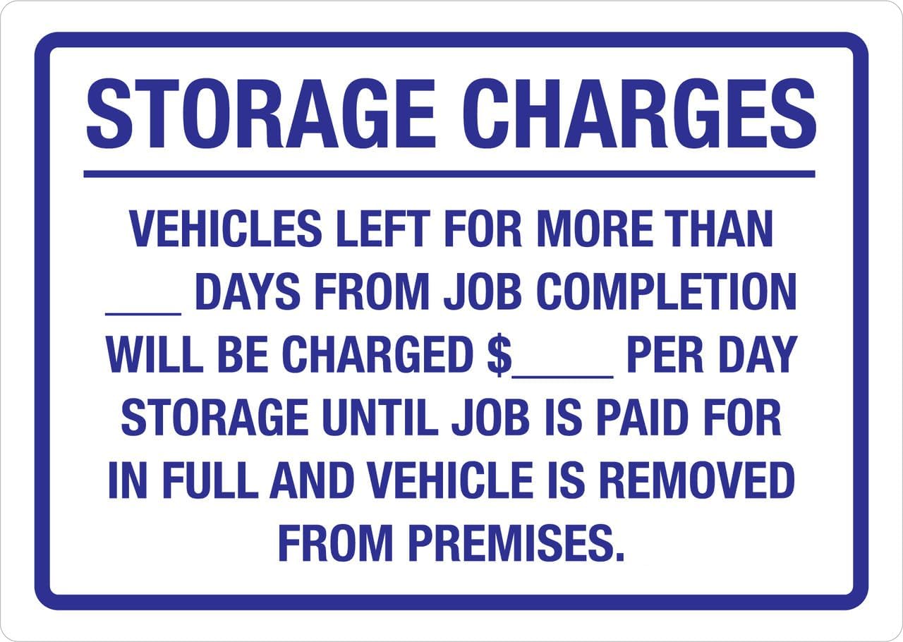 Amazon.com: Storage Charges - Vehicles Left For More Than_Days After ...