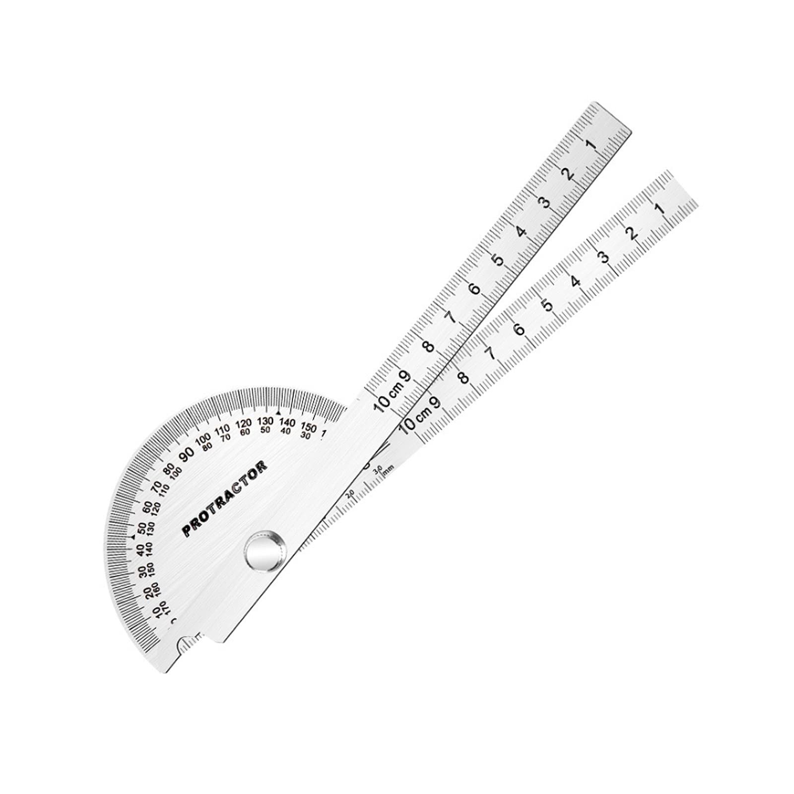 Buy Stainless Steel Protractor, Angle Measure Tool Double Arm 0-180 ...