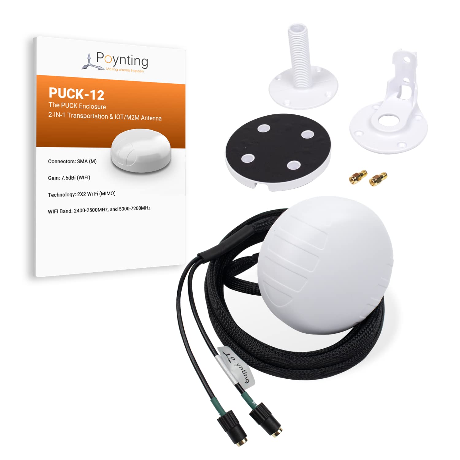 Amazon.com: Poynting PUCK-12 2-in-1 Transportation & M2M/IOT Antenna ...