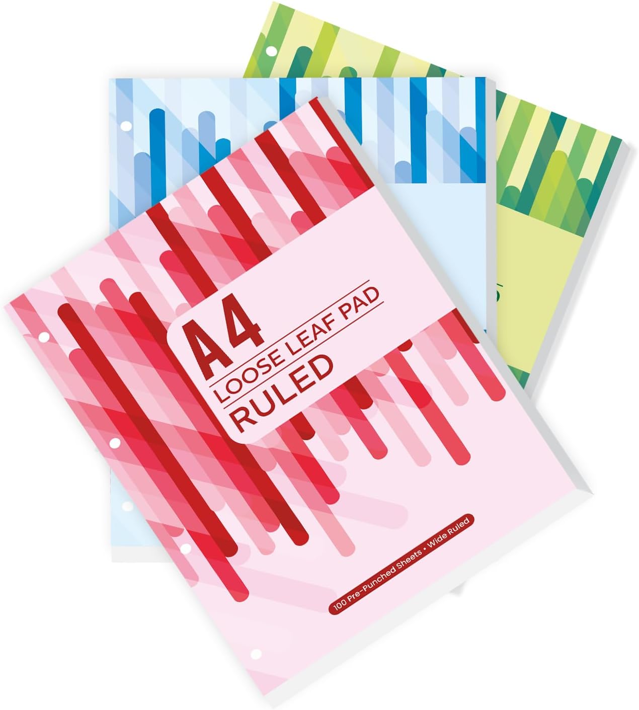 amazon basics Loose Leaf Report Pad | A4 Size | Ruled | Pre Punched for ...