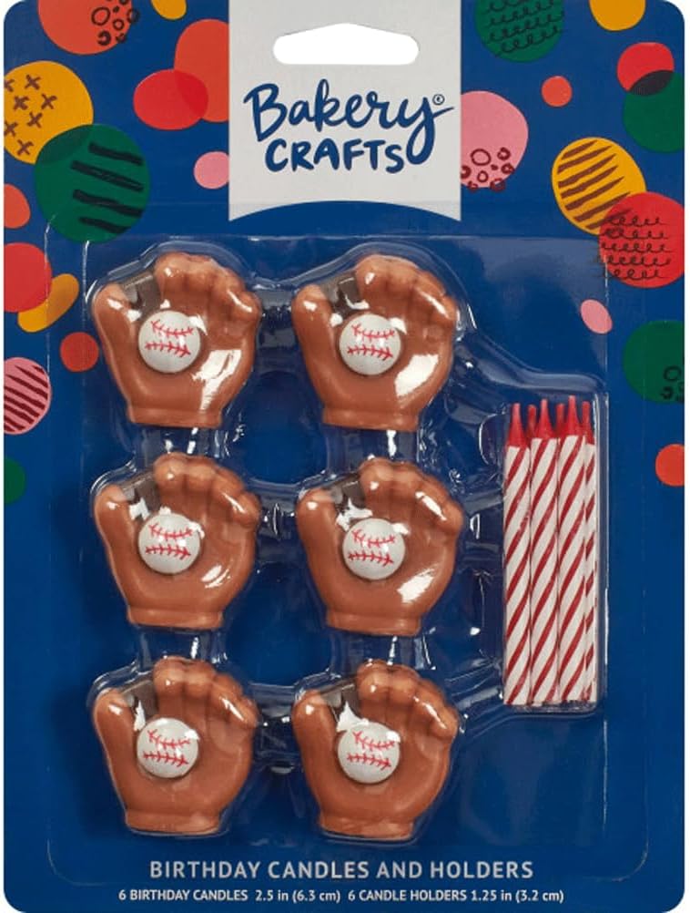 Amazon.com: Baseball Birthday Number Candle, 2.95in Happy Birthday Cake ...