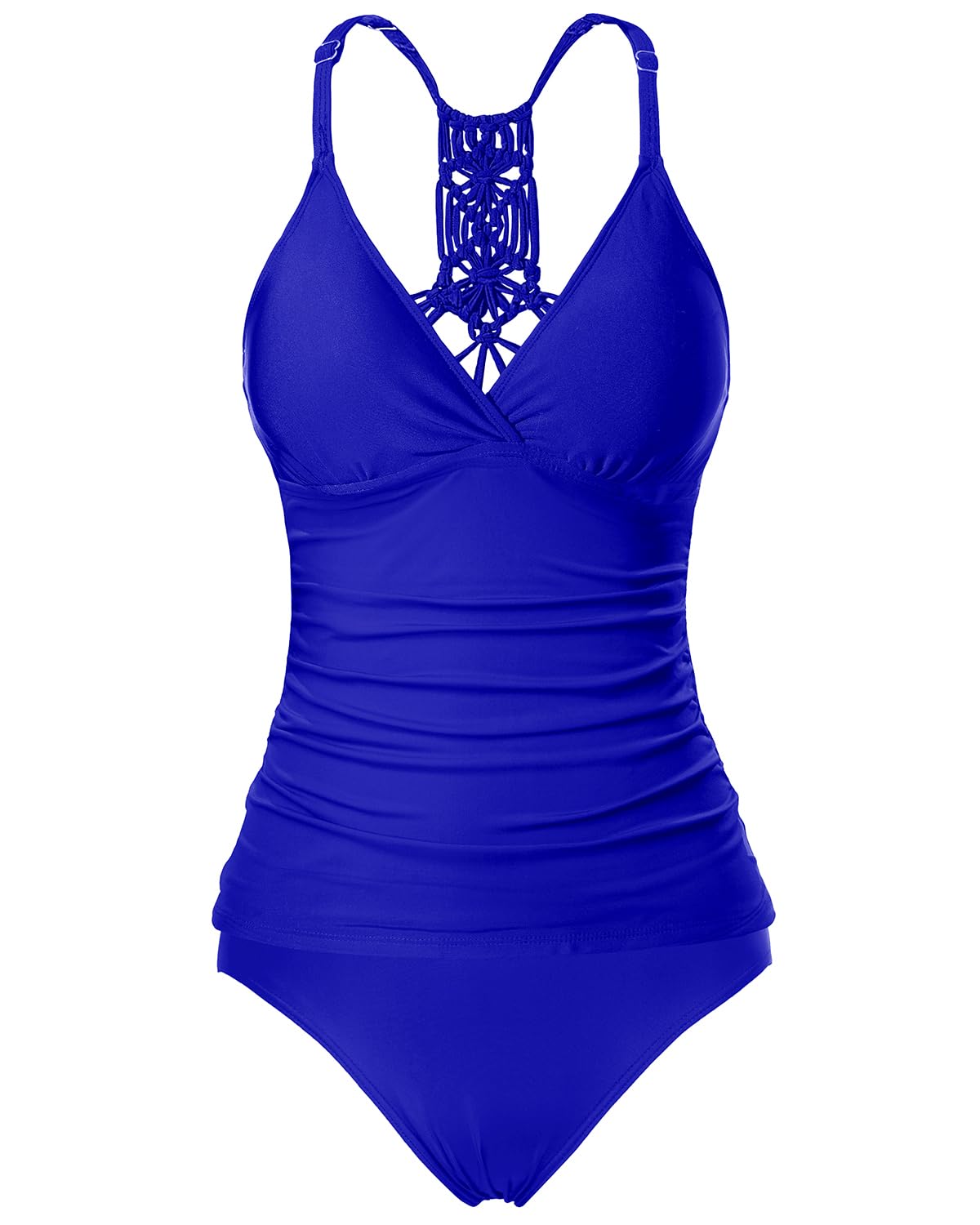 Snapklik.com : Holipick Women Royal Blue Tummy Control Two Piece ...