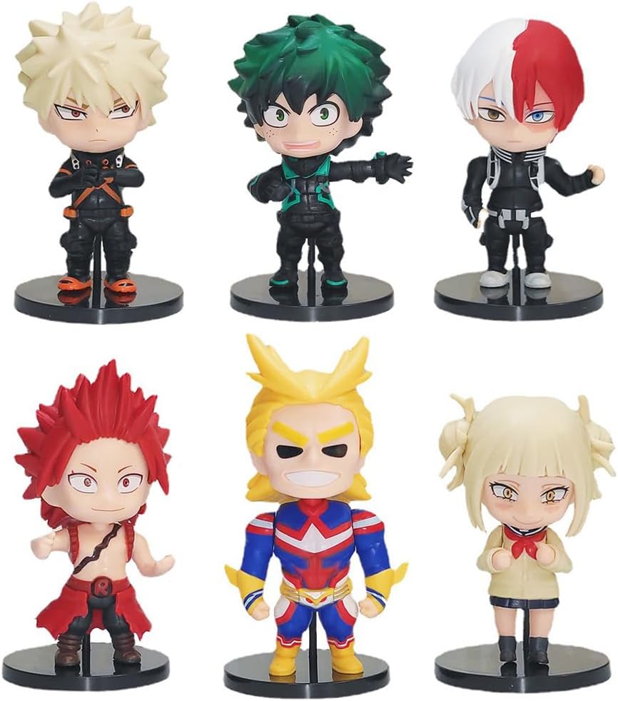 Amazon.com: LUNK 6pcs MHA Figurines Set Midoriya Izuku Action Figure ...