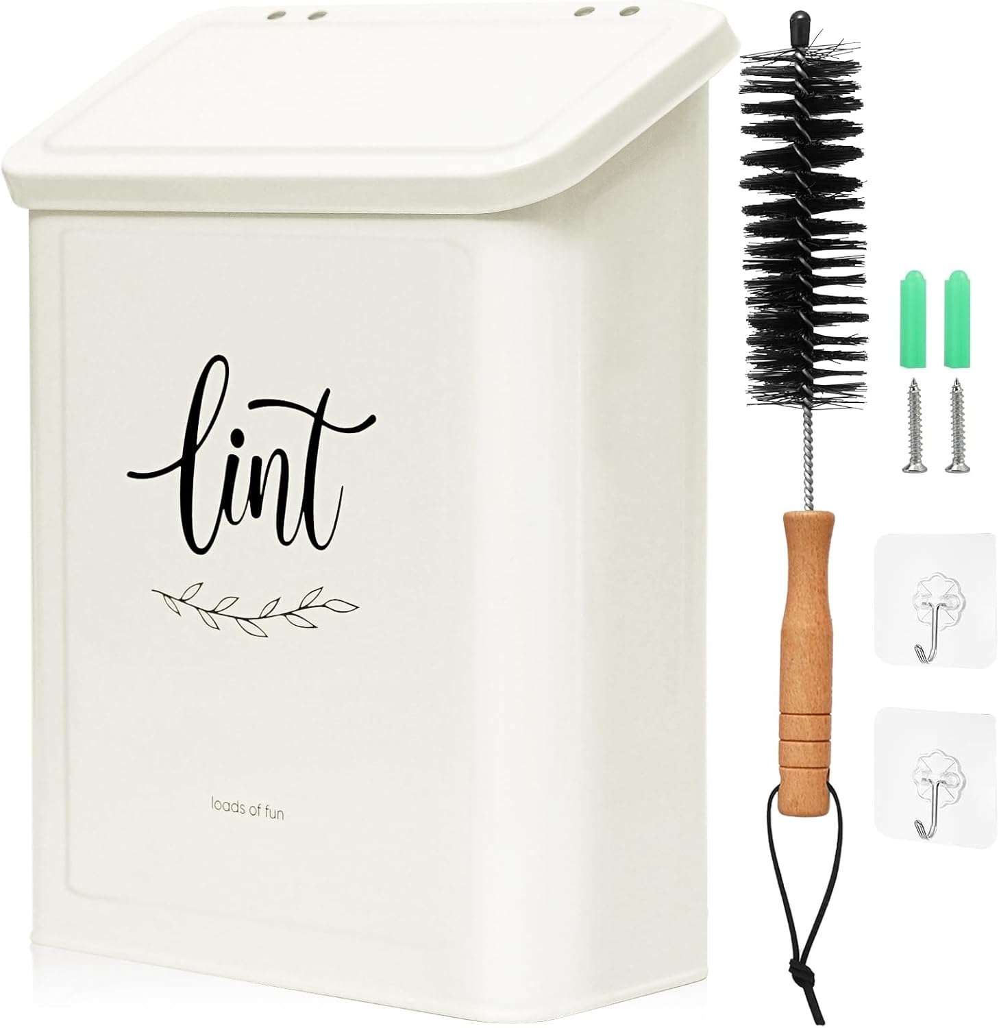 Amazon.com: Holismo Magnetic Lint Bin with Lid for Laundry Room ...