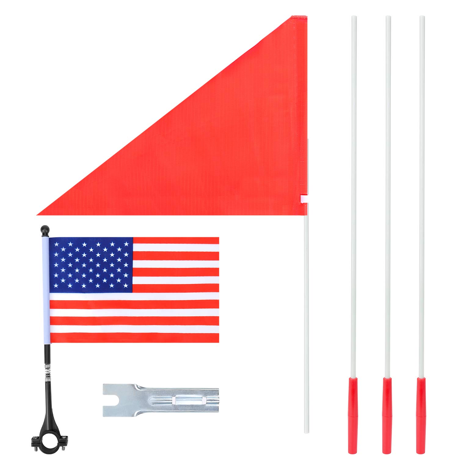 Amazon.com : Bike Flag, 6 Feet High Visibility Safety Flag with Heavy ...
