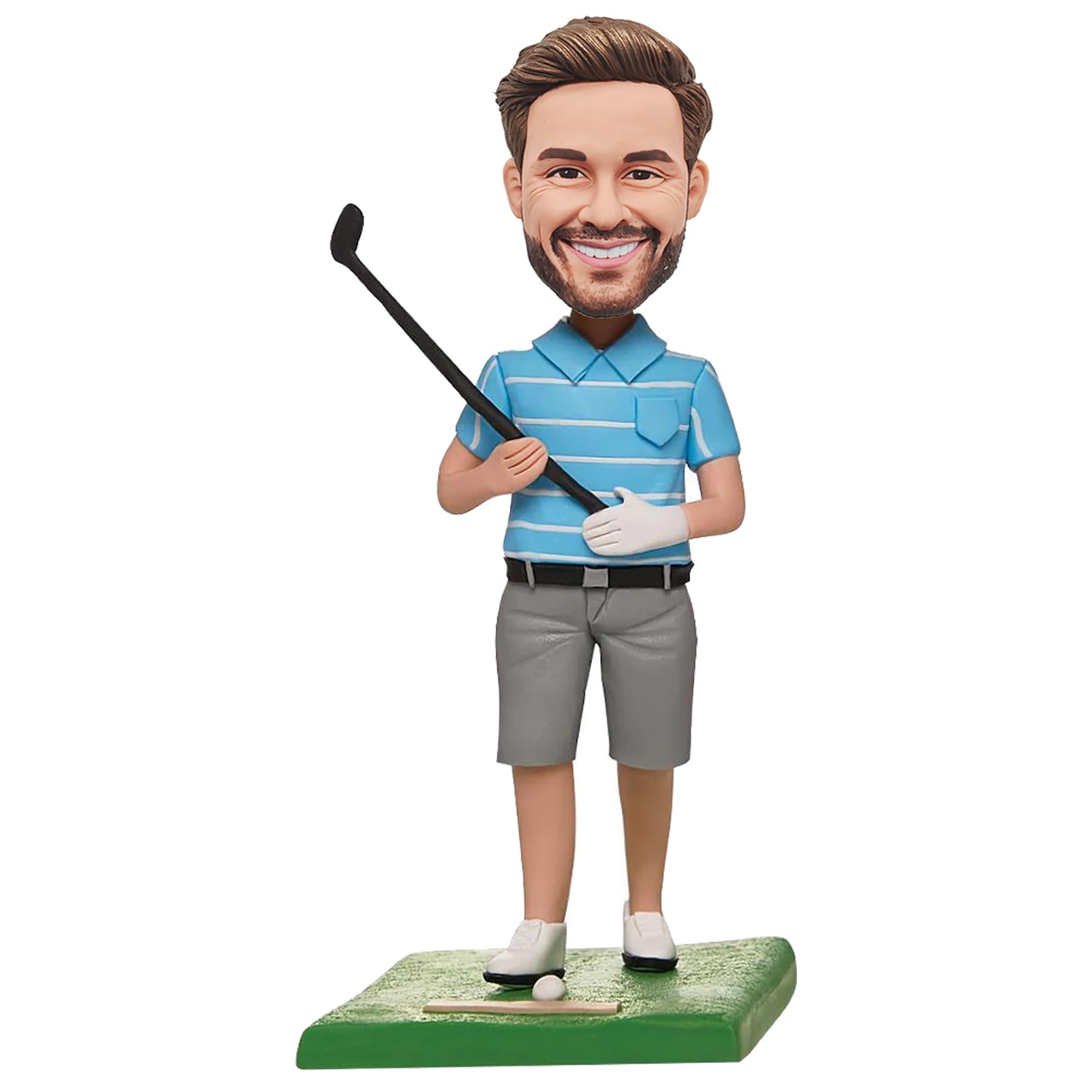 Amazon.com: MYBOBBLE Custom Male Golfer Posing Bobbleheads Customized ...