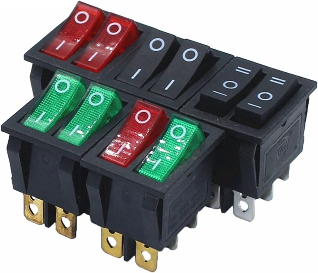 Amazon.com: VALOYI 100PCS KCD6 16A 250V AC Rocker Switch Boat Switch ...