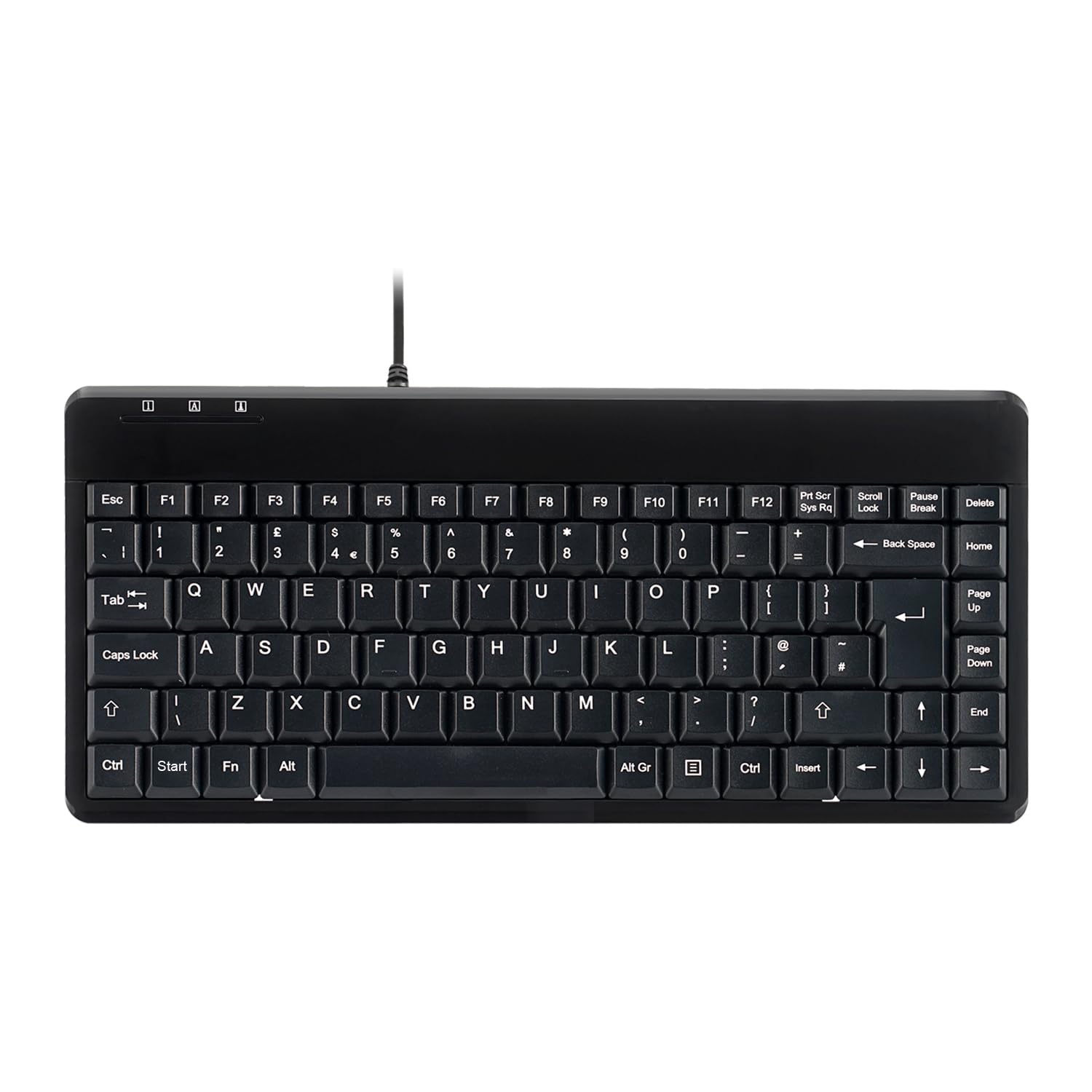 Perixx PERIBOARD-409H Wired USB Compact Mini Keyboard with 2 USB Hubs ...