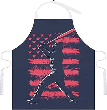 Amazon.com: CIMOXDERRT Baseball US Flag Aprons Adjustable Aprons with ...