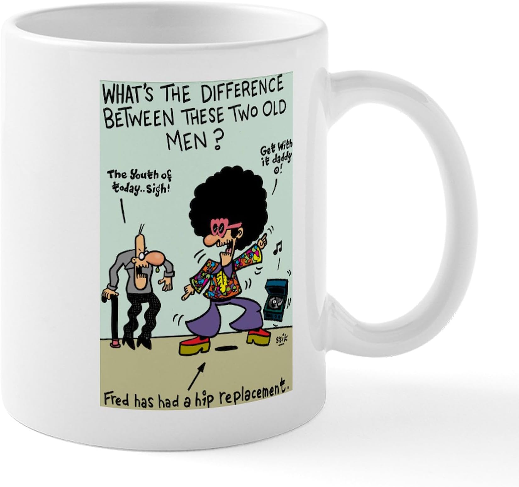 Amazon.com | CafePress Hip Replacement Mug 11 oz (325 ml) Ceramic ...