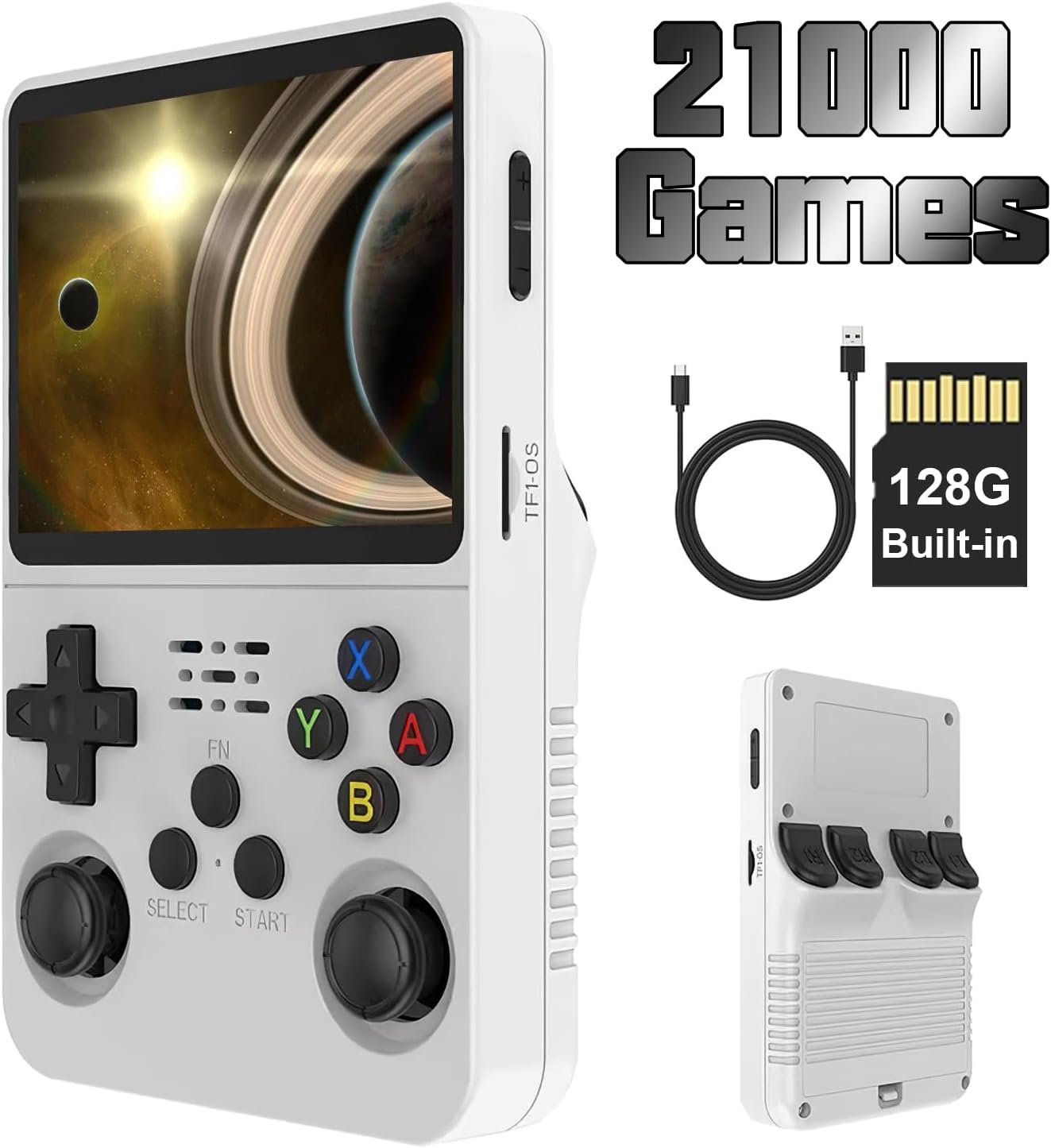 RG35XX Console de jogos portátil com bolsa, cartão TF de 64 GB ...