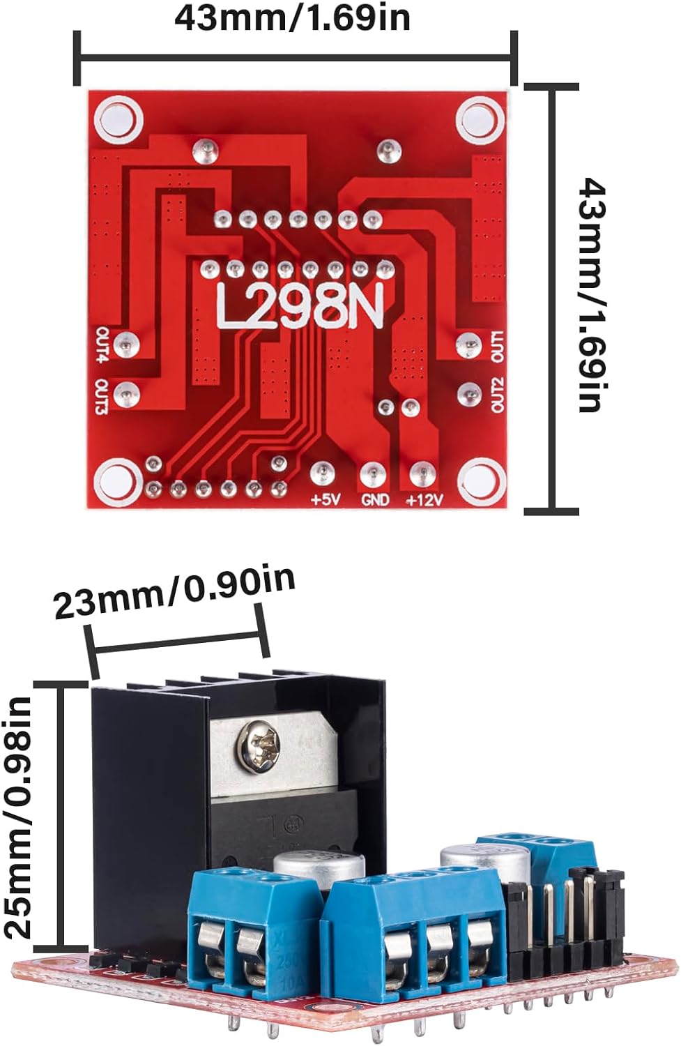 L298N H Bridge Stepper Motor Driver Module DC Motors Kosovo | Ubuy