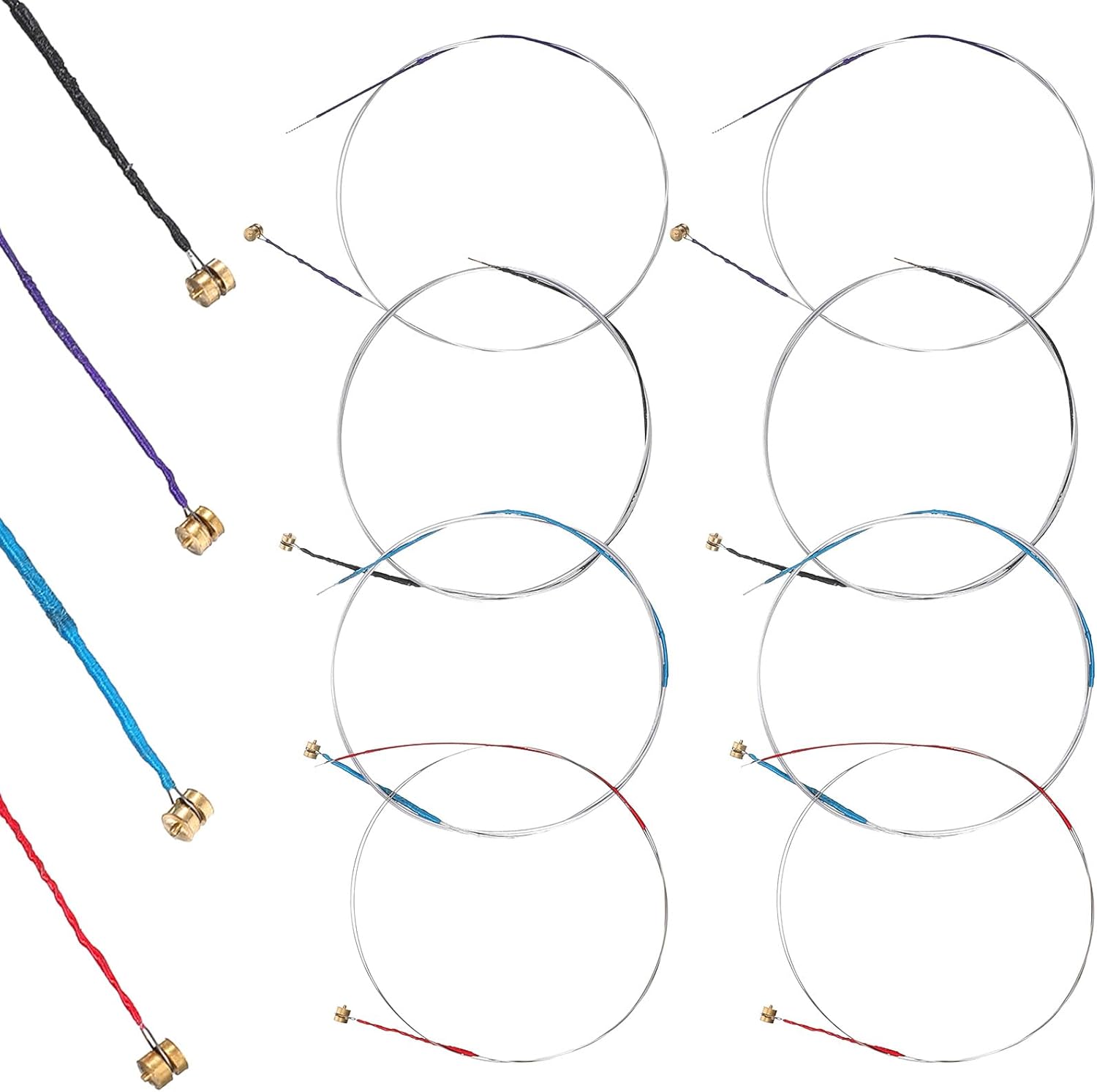Amazon.com: 8 Pcs Violin Strings 4/4 Full Set, Universal Steel Core ...