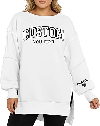 Amazon.com: Custom Embroidered Design Your Own Oversized Graphic ...