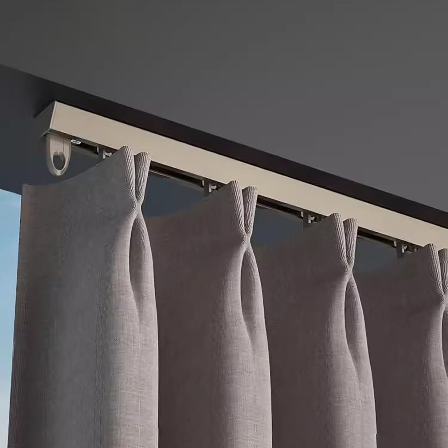 Amazon.com: Shower Ceiling Mount Curtain Track System - 1-10m Length ...