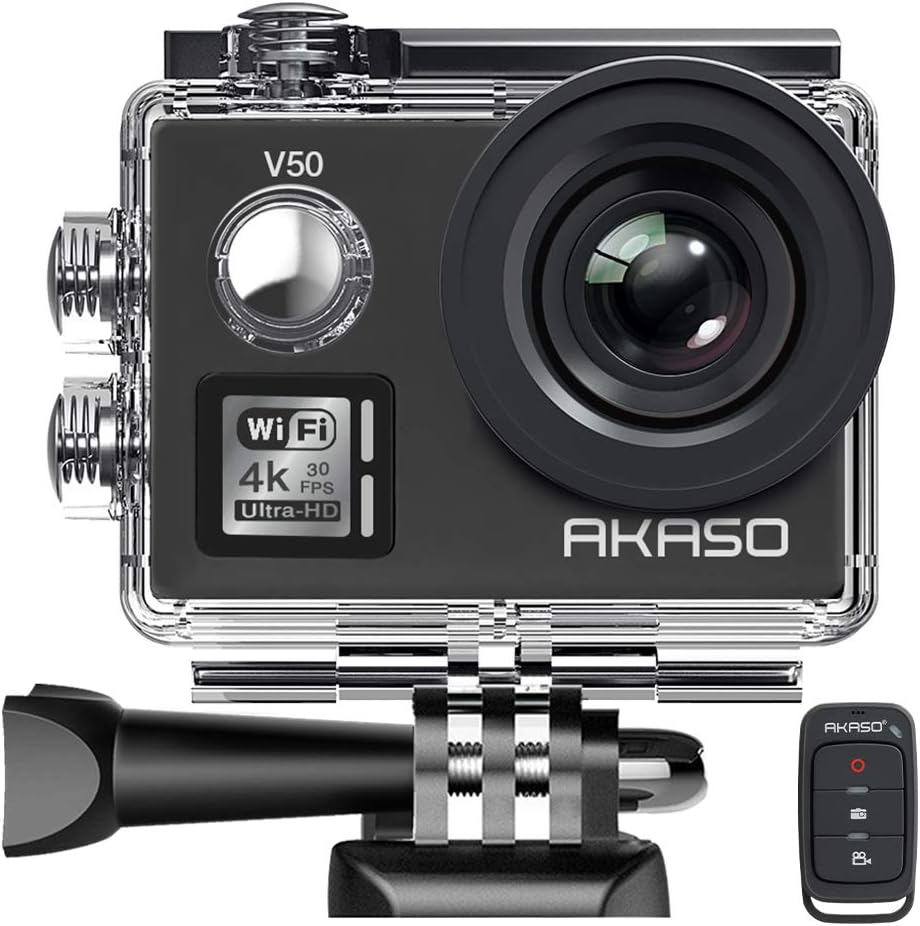 Amazon.com : AKASO [UPGRADED] V50 Native 4K/30fps 20MP WiFi Action ...