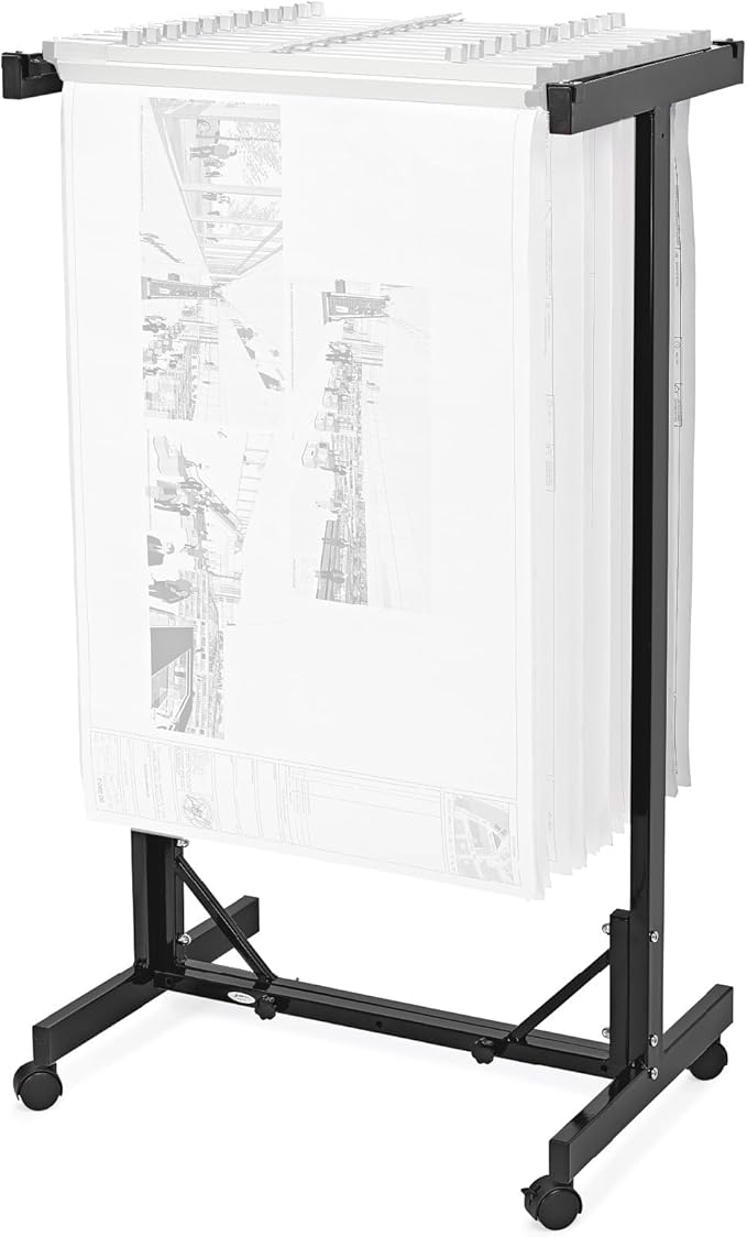 Amazon.com: Adir Mobile Blueprint Storage Rack - Adjustable Mobile ...
