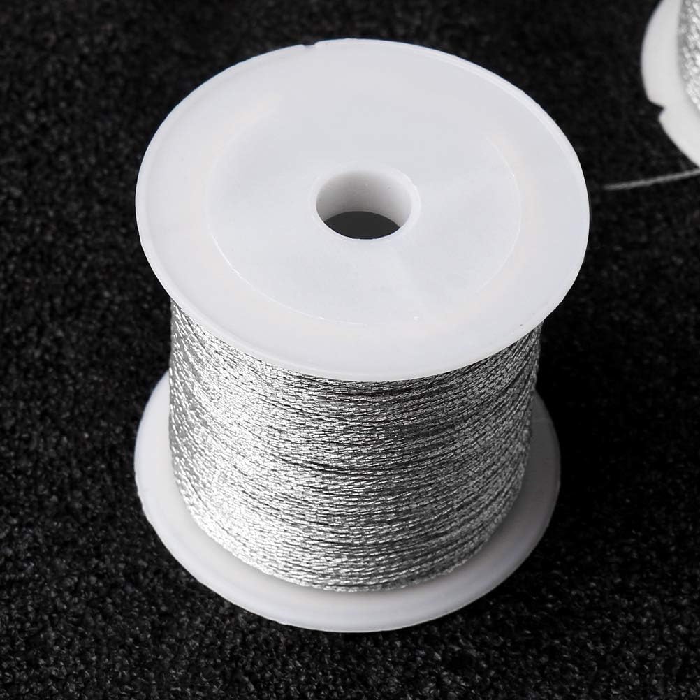kuou 2 Rolls Tinsel String, 109 Yards/328 Feets Metallic Silver String ...