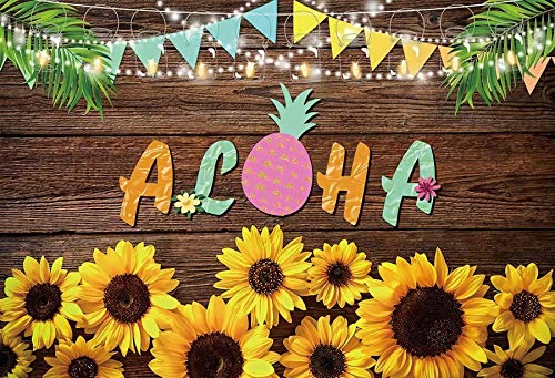 Buy YongFoto 5x3ft Aloha Rustic Wooden Backdrop for Summer Tropical ...